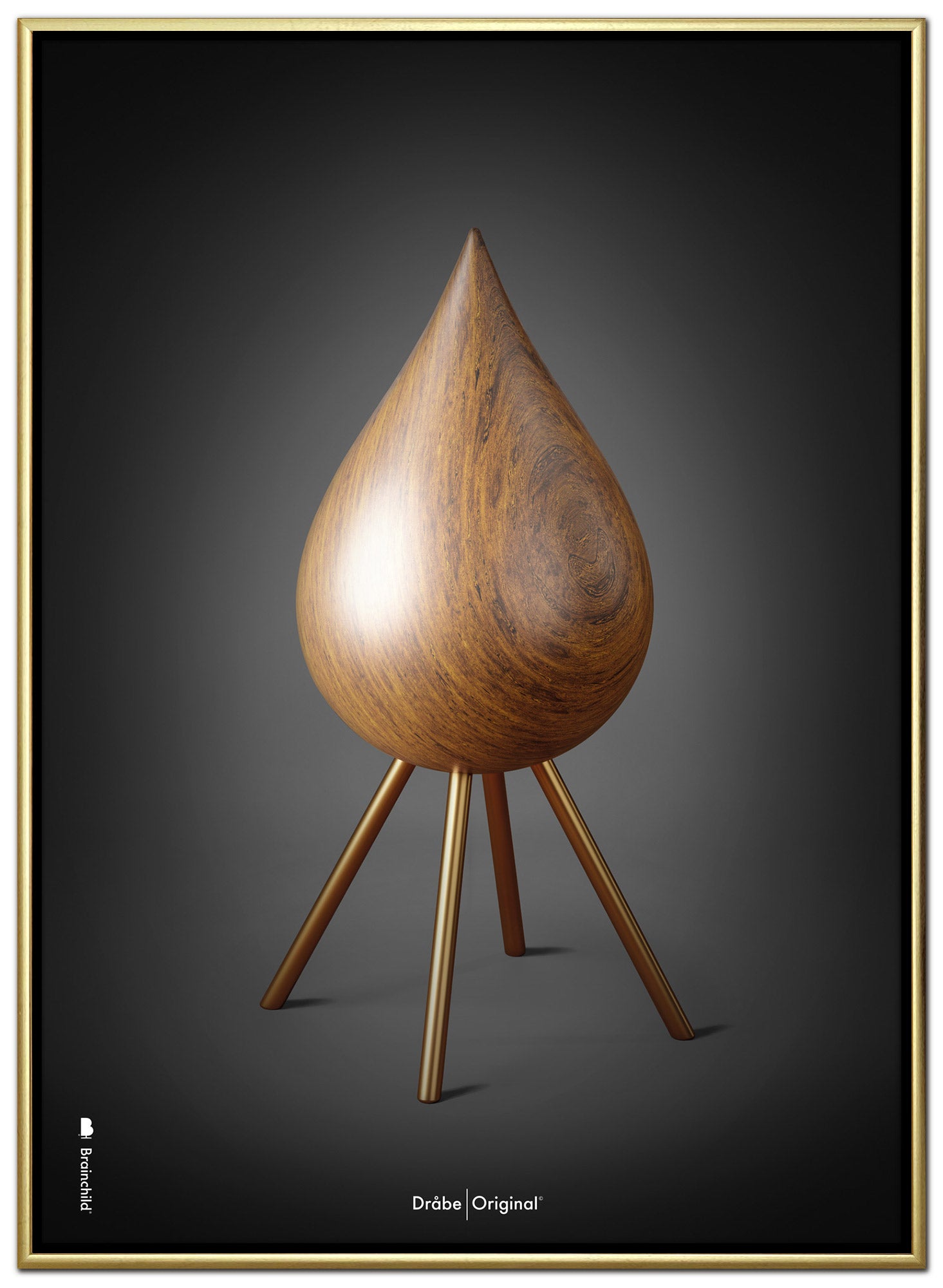 Brainchild – Lærredsprint – Klassisk – Sort – Dråbe Figuren – Brainchild.dk