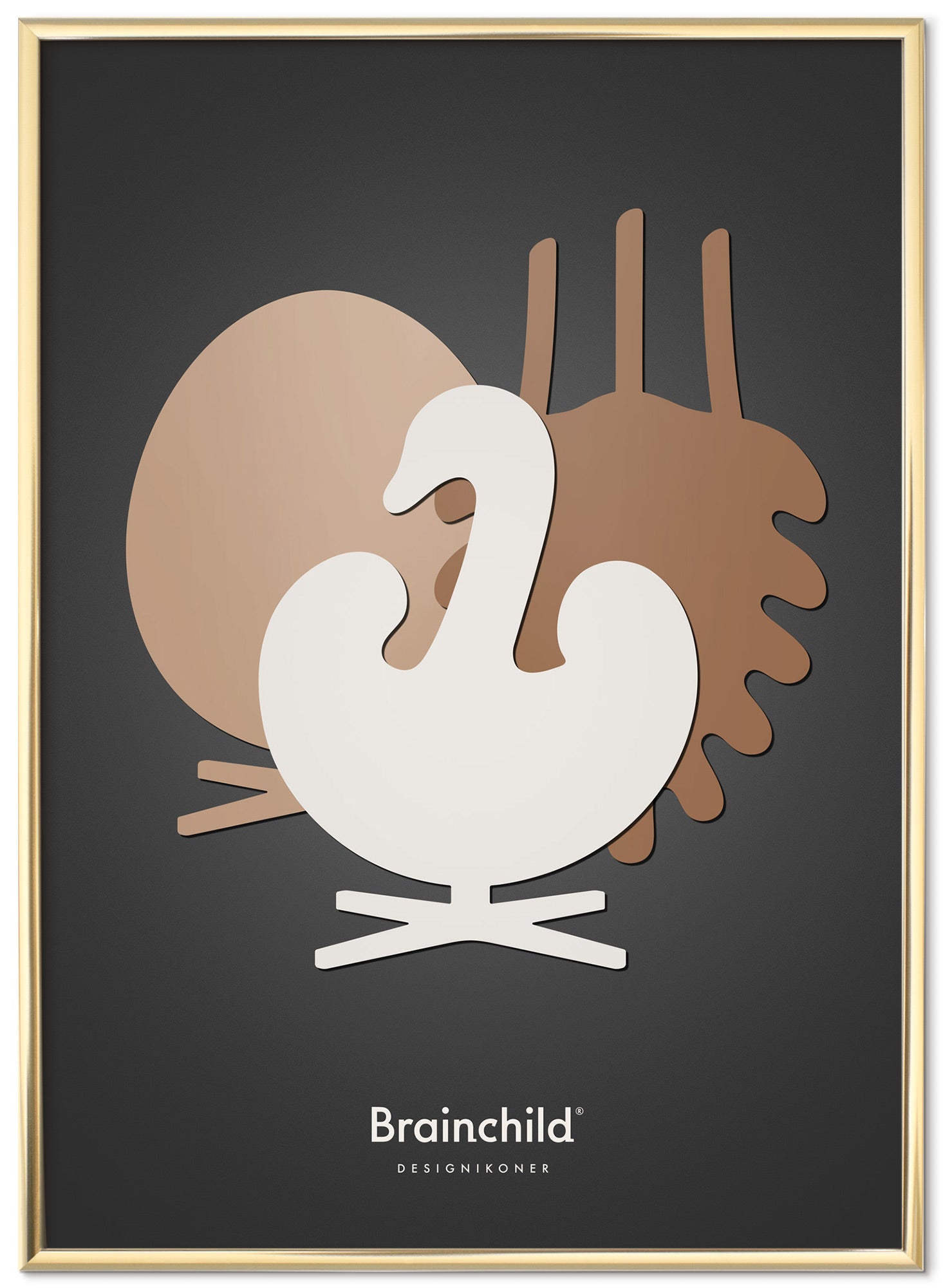 Brainchild – Plakat – Designikoner – Mørkegrå – Symfoni – Brainchild.dk