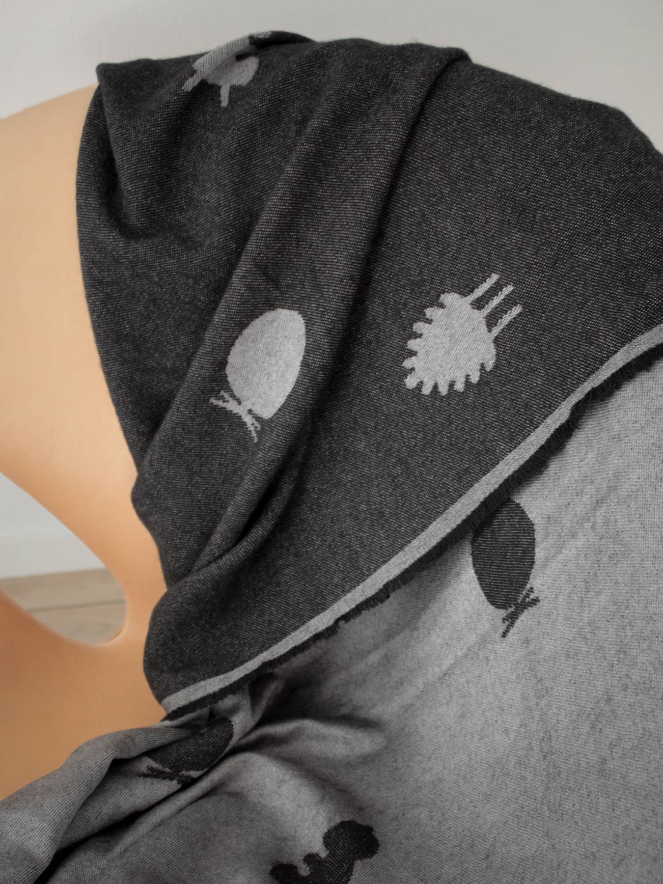 Brainchild – Plaid – Sort / Grå – Brainchild.dk